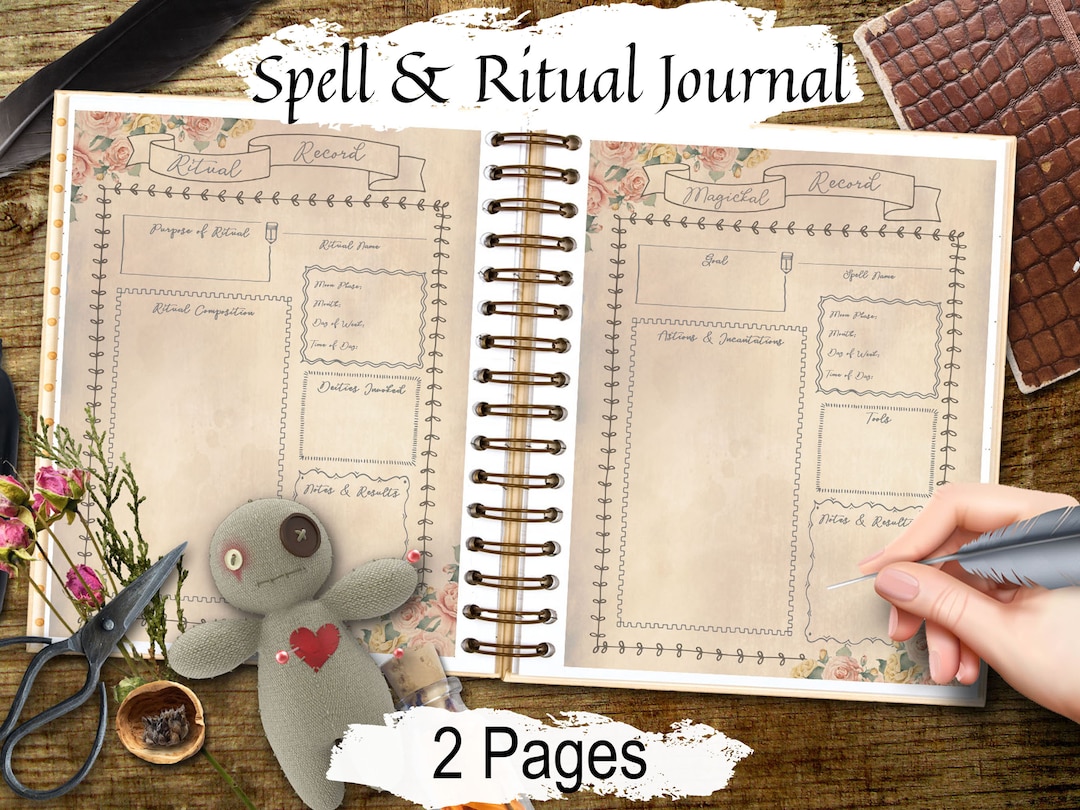 SPELL & RITUAL JOURNAL, Wicca Spell Record, Magical Witchcraft Diary ...