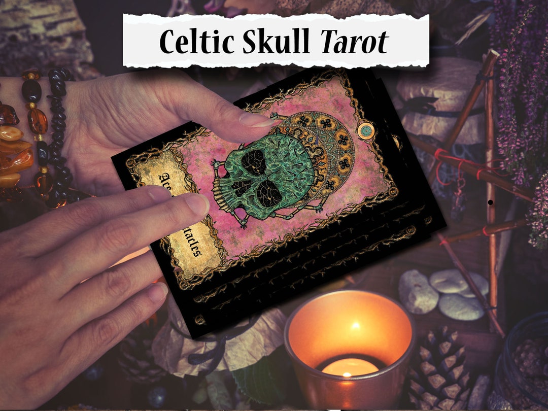 CELTIC SKULL TAROT Full Deck to Print at Home, Halloween Gothic Oracle ...