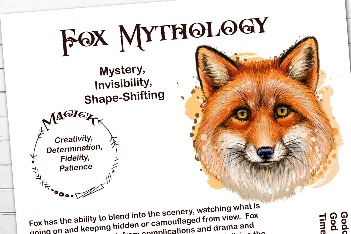 FOX MAGICK Myths & Correspondences Fox Spell Magick Fox | Etsy