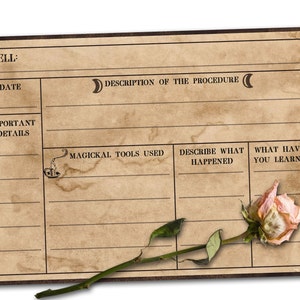 WITCH SPELL CARDS, Printable 6" X 4", Keep Track of Your Spells ...