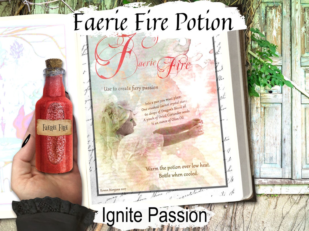 FAERIE FIRE POTION Recipe, Faery Magic Brew, Drinkable Spell, Realm of ...
