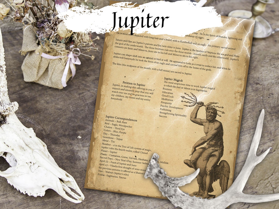 JUPITER GOD of Light and Sky, Digital Download, Thunder God, Jupiter ...