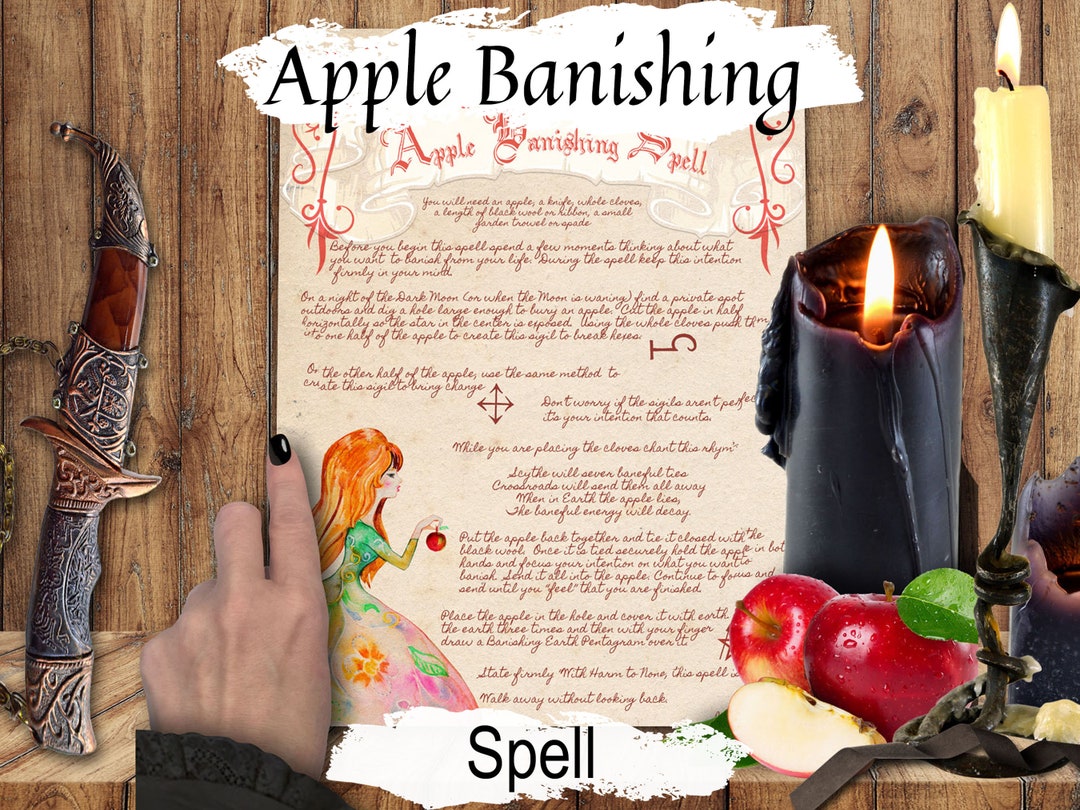 APPLE BANISHING SPELL, Charmed Style Zauber, Wicca Witchcraft Magic ...