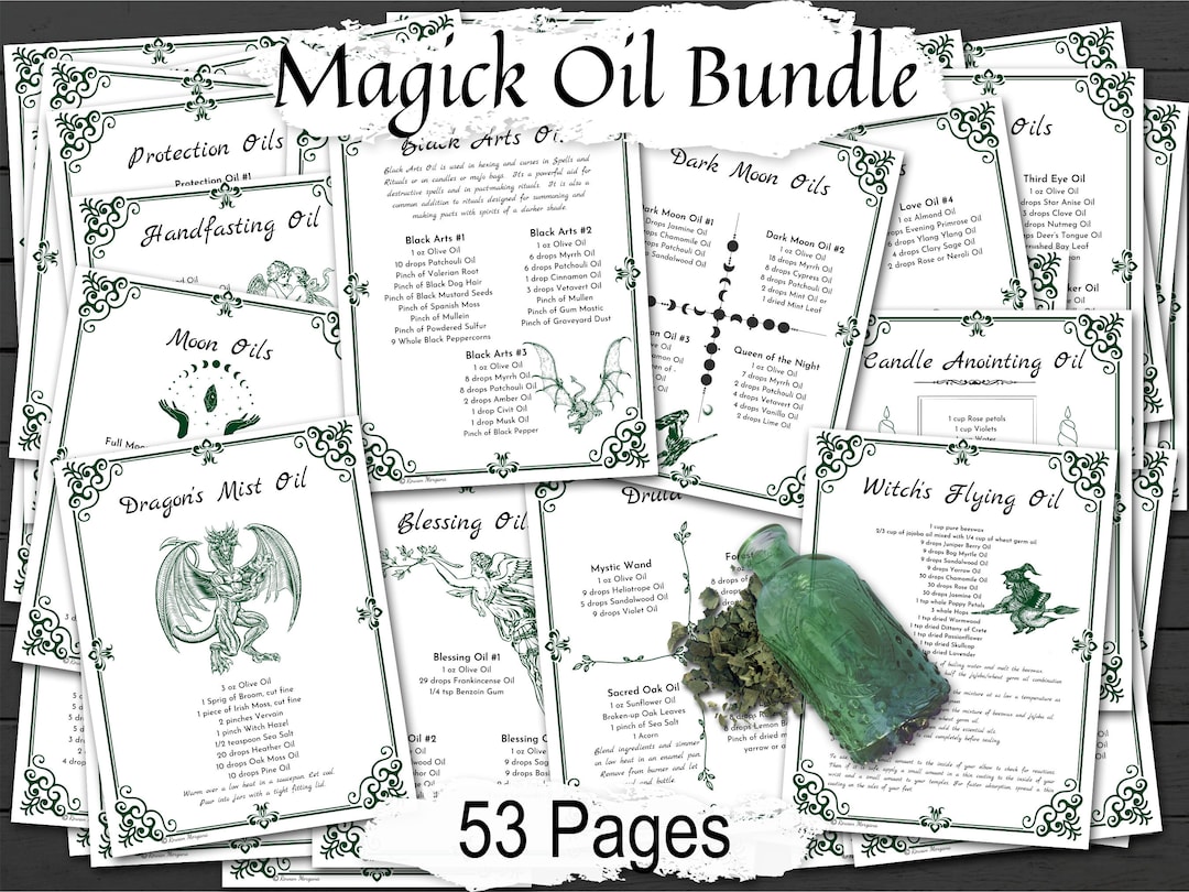 Magic Oils Bundle: 180 Recipes for Witchcraft Rituals and Spells - Etsy