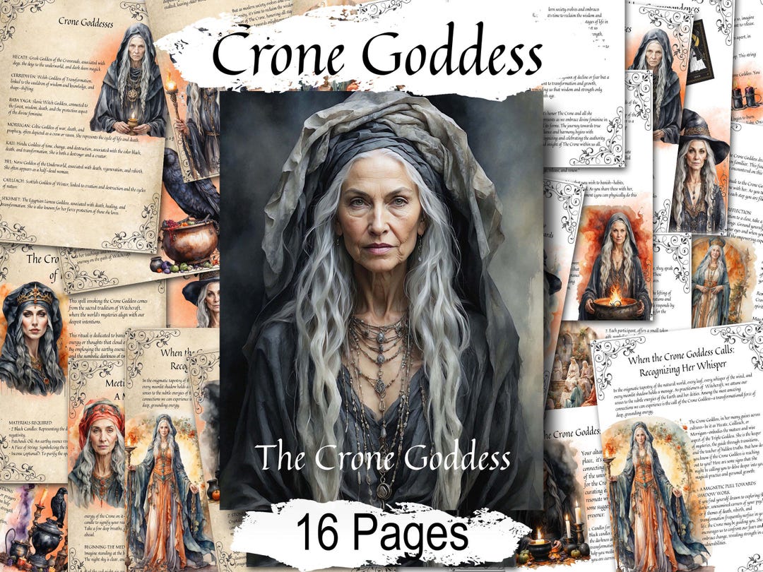 Crone Goddess Guide: Ritual, Spell, Meditation, 16 Printable Pages ...