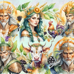 Lughnasadh Clipart Set: Pagan Ritual Graphics, Commercial Use, 47 ...