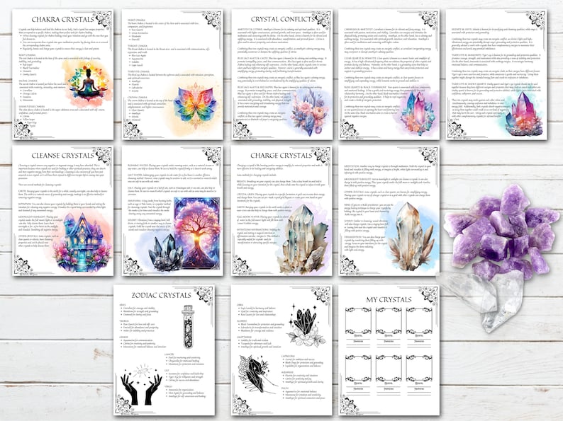 Crystal Magic: the Ultimate Gemstone Guide From A to Z, 42 Printable ...