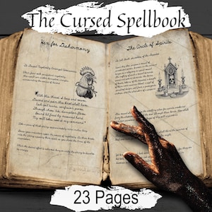 The Cursed Spellbook: Distressed Parchment, Ancient Witchcraft Spells ...