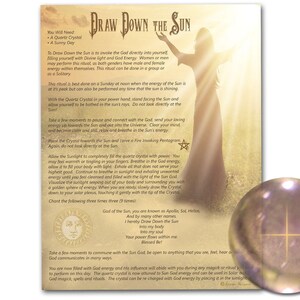 DRAW DOWN SUN, Wicca Solar Spell Magic, Summer Solstice, Litha High ...