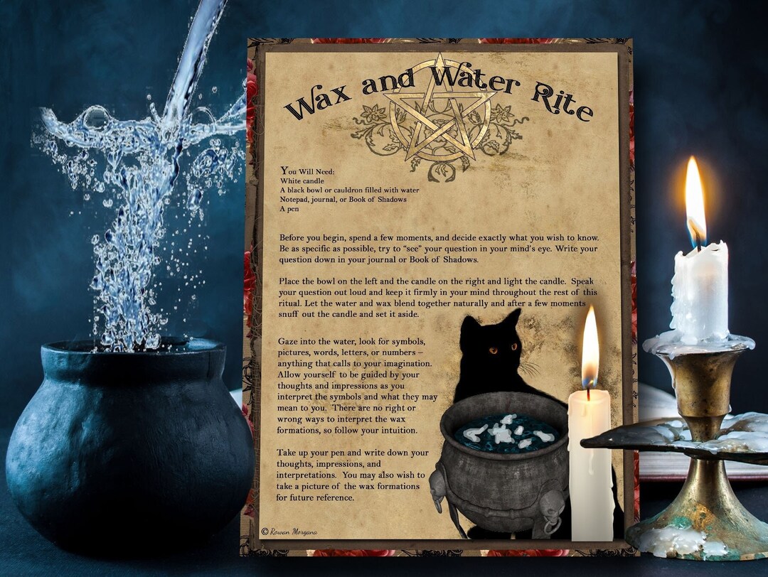 WAX DIVINATION RITUAL, Candle Wax and Water Spell Ritual, Fortune ...