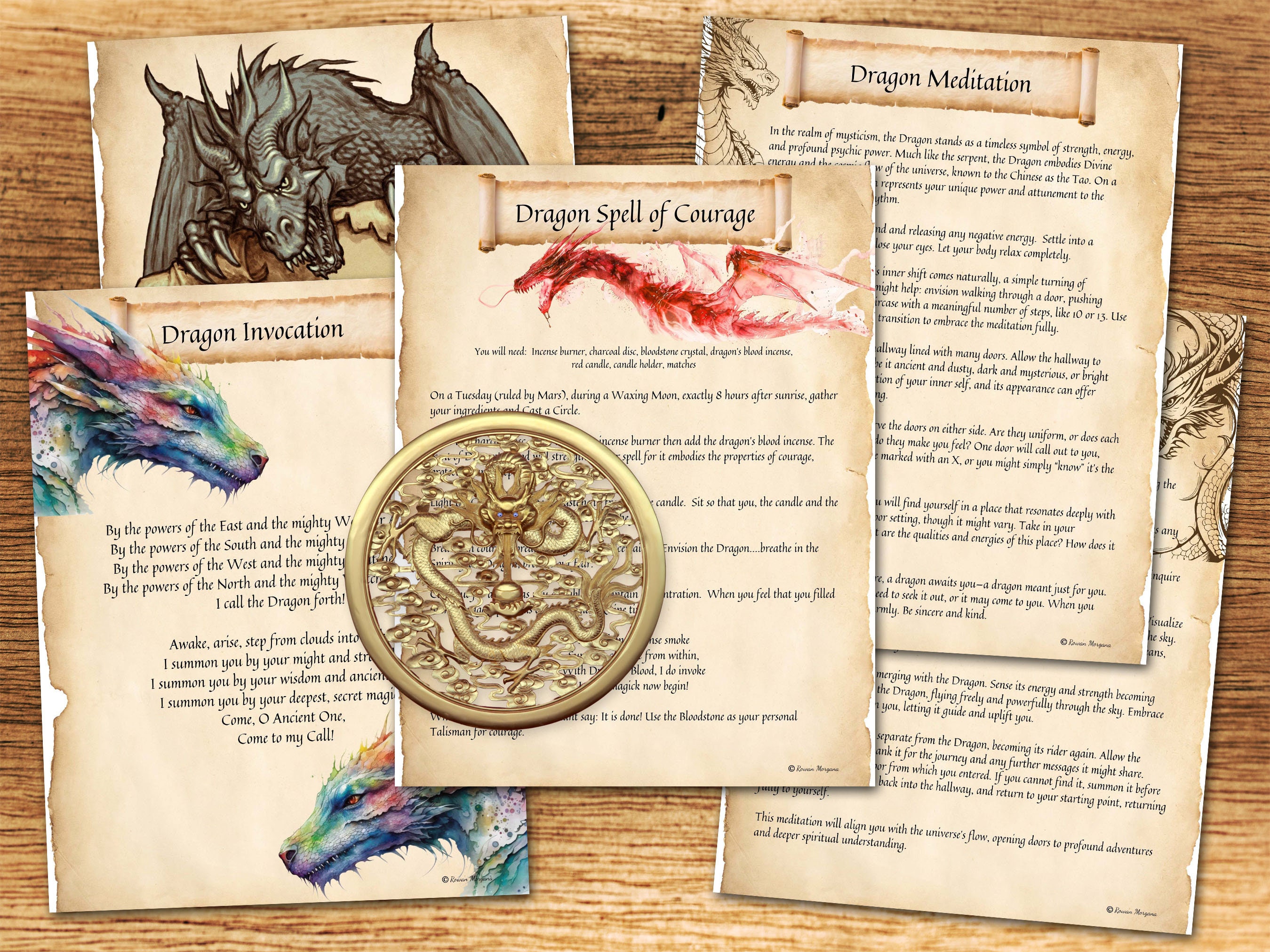 Dragon Magic Spellbook: Spells, Incantations, & Wisdom Inspired by ...