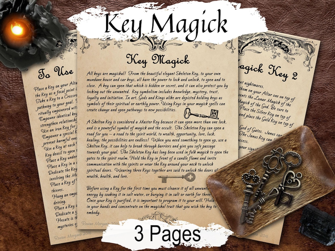 Key Magic Guide: Printable Witchcraft Spellbook Pages (PDF Download) - Etsy