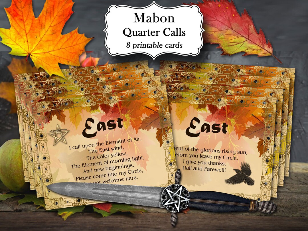 MABON QUARTER CALLS 8 Cards to Call and Release the Quarters - Etsy