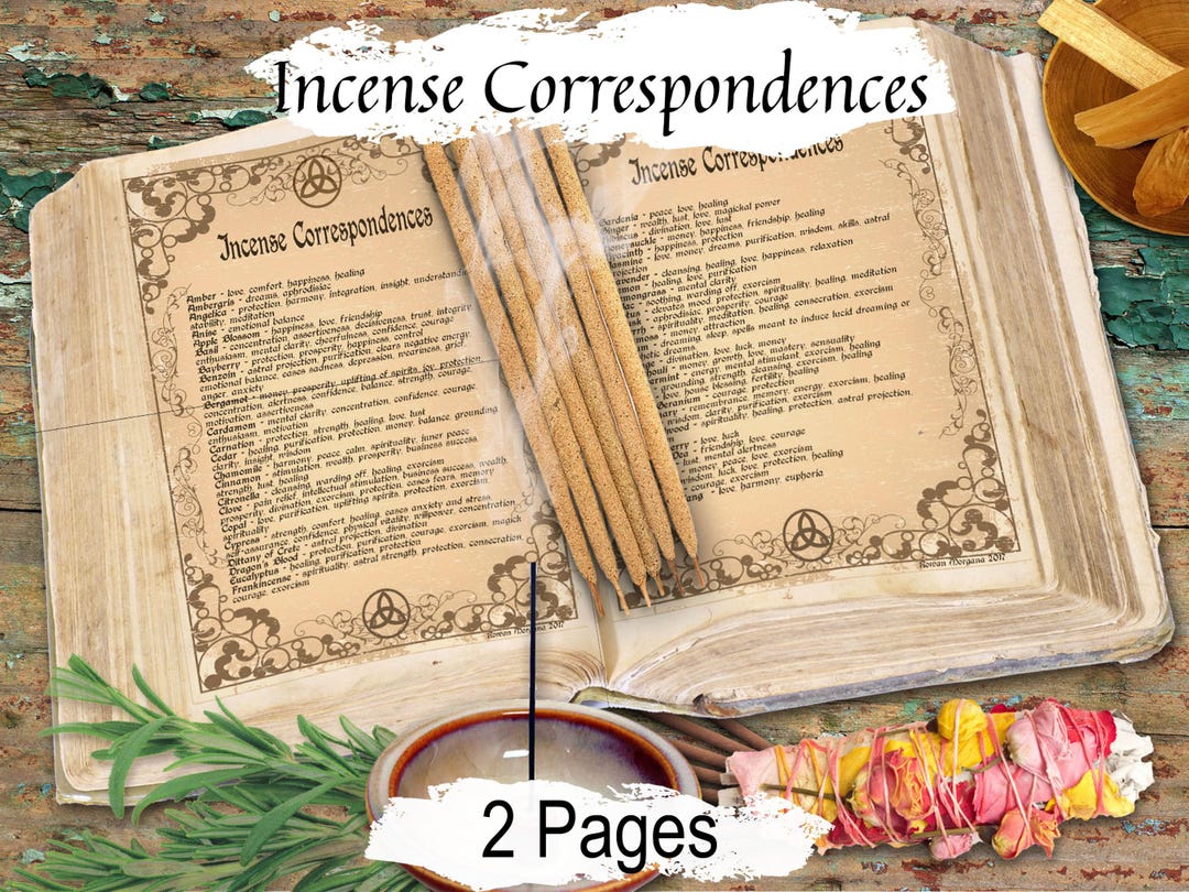Incense Correspondences Guide: Rituals & Spiritual Practices (2 ...