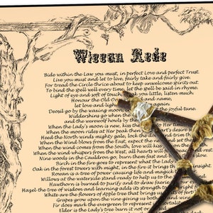 WICCAN REDE Laws of Wicca Wiccan Creed Harm None Witch | Etsy