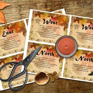 MABON QUARTER CALLS, 8 Cards to Call and Release the Quarters, Make ...