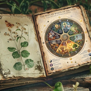 Wheel of the Year: Wicca Infographic, Printable Calendar for Pagan ...