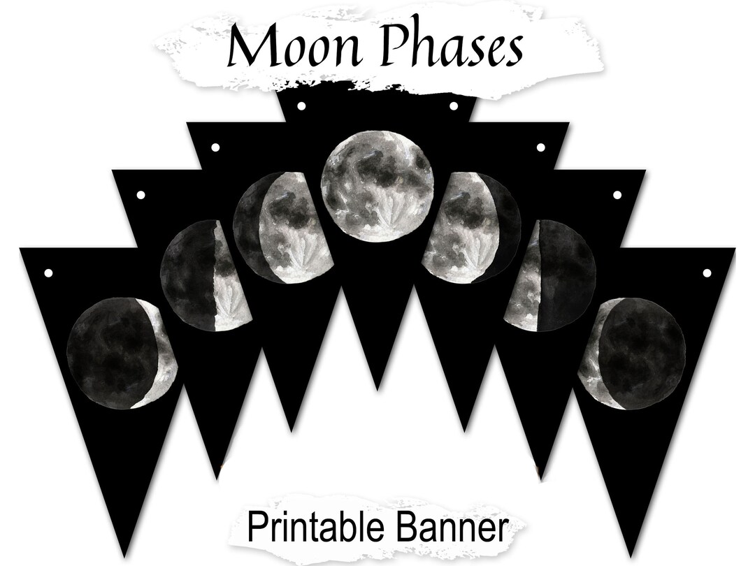 WICCA MOON BANNER, Moon Cycle Altar Sacred Space Decoration, Wicca Moon ...