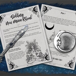 NEW MOON MAGICK 9 Pages, Wicca Witchcraft New Moon Correspondences ...
