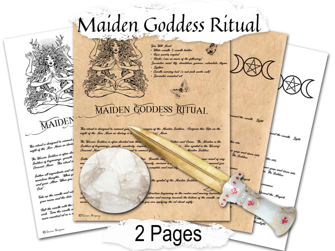 MAIDEN GODDESS RITUAL, Wicca New Moon Goddess Spell, Honor the Maiden ...