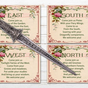 FAIRY CALL the QUARTERS, Summon the Fey, Magick Faery Circle Cards for ...