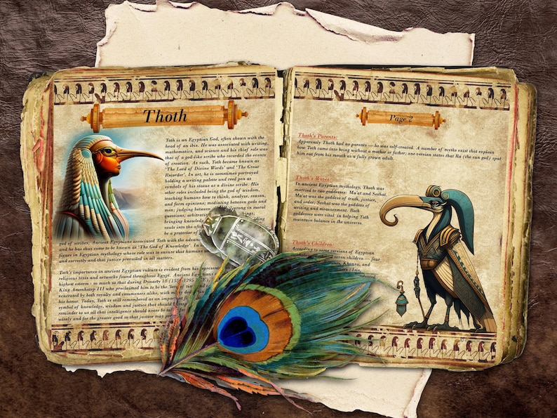 Thoth: the Egyptian God of Wisdom, Writing, and the Emerald Tablets - Etsy