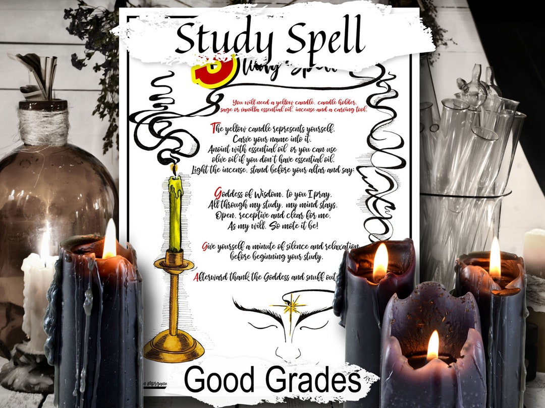 STUDY SPELL Charmed Style, Learning Spell for Good Marks, Memory Spell ...
