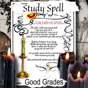 STUDY SPELL Charmed Style, Learning Spell for Good Marks, Memory Spell ...