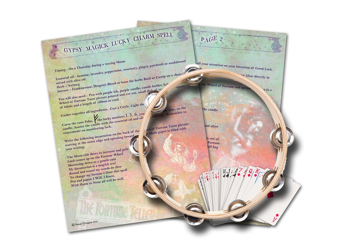GYPSY MAGICK SPELL, 3 Printable Pages, Lucky Charm, If Youre Going ...