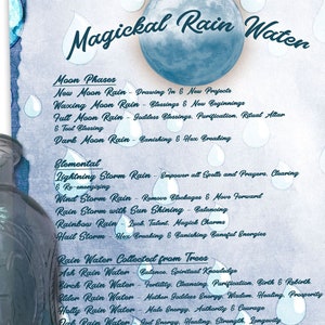 RAIN WATER MAGIC Thunder and Lightning Water Potion Recipe - Etsy