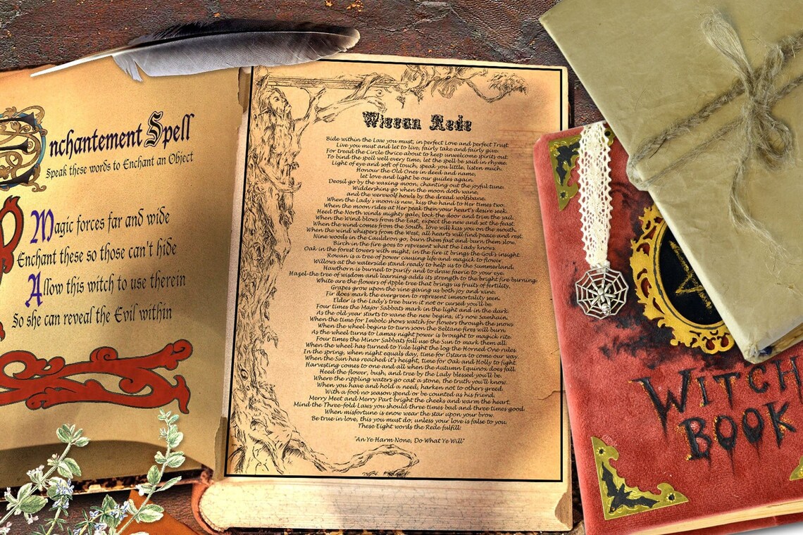 WICCAN REDE Laws of Wicca Wiccan Creed Harm None Witch | Etsy