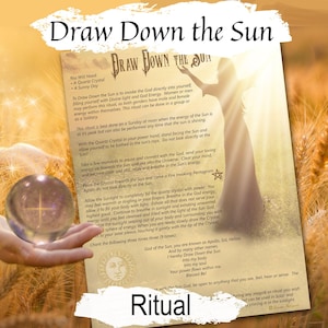 DRAW DOWN SUN, Wicca Solar Spell Magic, Summer Solstice, Litha High ...