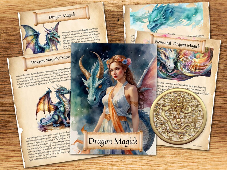 Dragon Magic Spellbook: Spells, Incantations, & Wisdom Inspired by ...