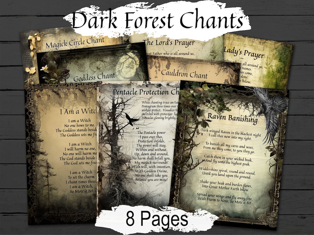 Forest Spirit Spellbook Pages: Enchanted Woodland Chants (PDF Download ...