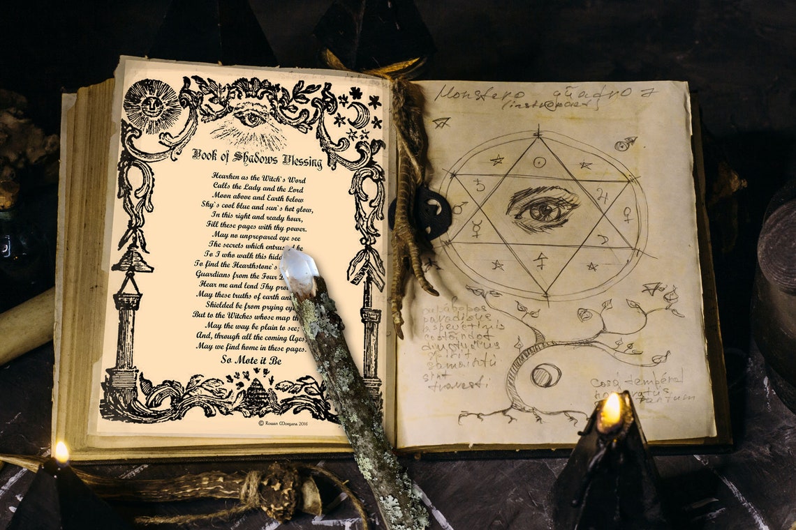 GRIMOIRE BLESSING Digital Download Book of Shadows Blessing - Etsy Singapore