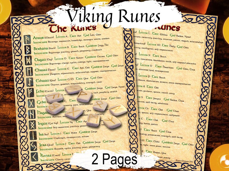 Viking Runes: Cheat Sheet for Divination, Magic and Readings, 2 ...