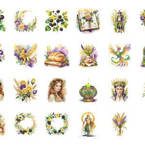 Lughnasadh Clipart Set: Pagan Ritual Graphics, Commercial Use, 47 ...