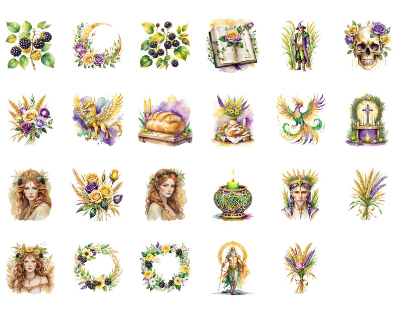 Lughnasadh Clipart Set: Pagan Ritual Graphics, Commercial Use, 47 ...