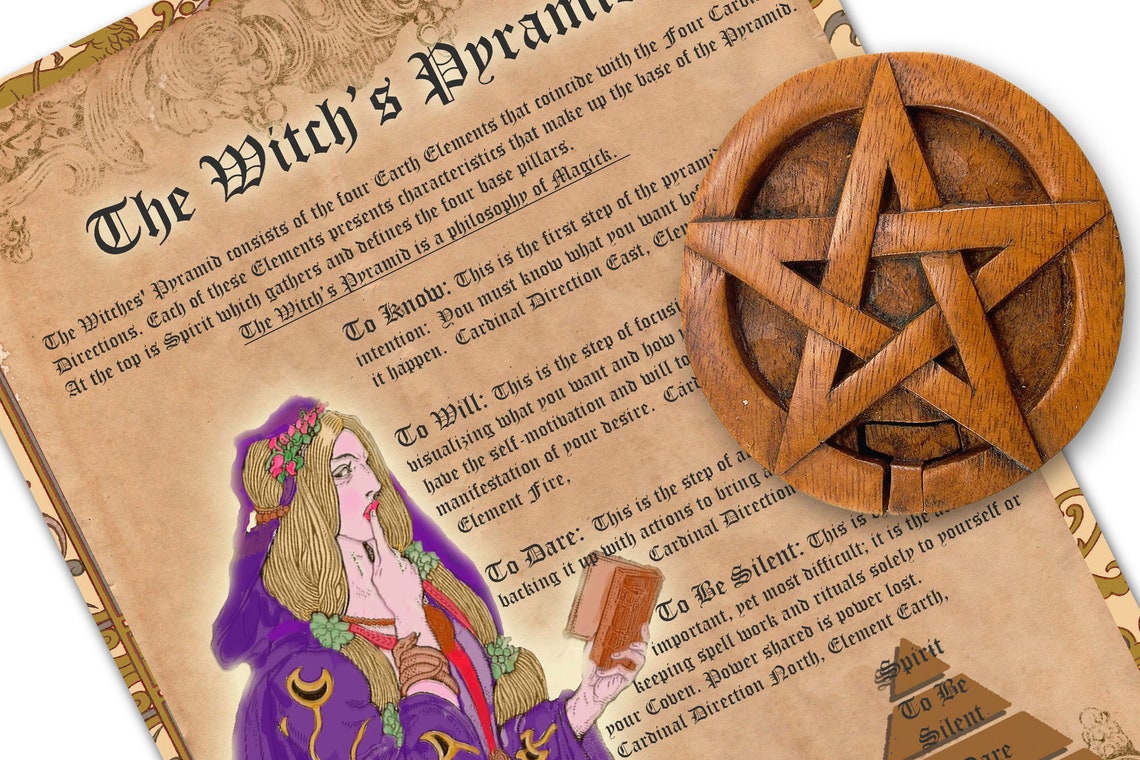 WITCH'S PYRAMID the Four Pillars of Witchcraft Know | Etsy