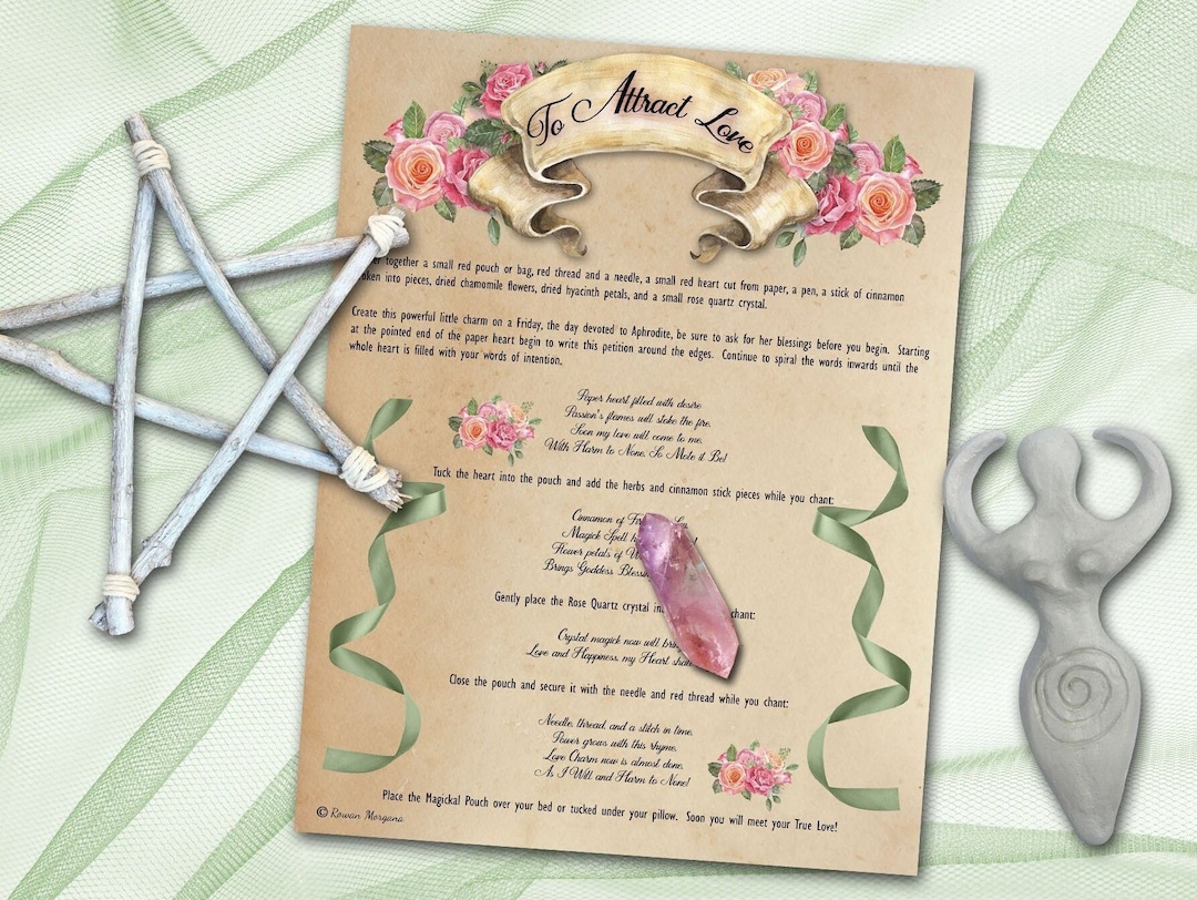 ATTRACT LOVE CHARM Valentine's Day Love Spell, Wicca Witchcraft Love ...