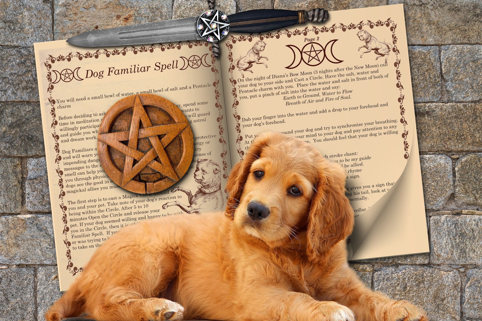 DOG FAMILIAR SPELL Get A Dog Familiar 2 Printable Pages Etsy dog-familiar-spell-get-a-dog-familiar-2-printable-pages-etsy