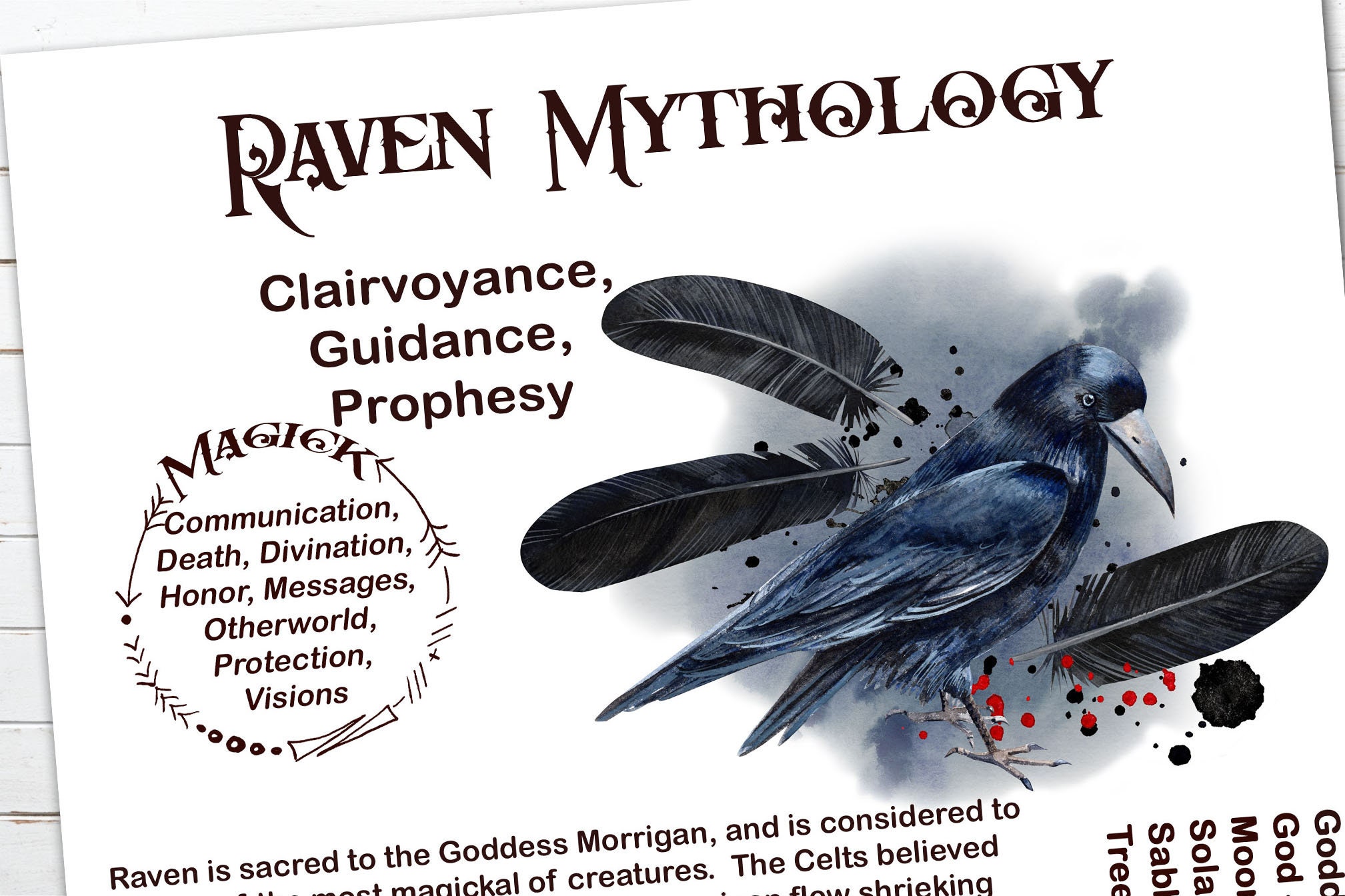 RAVEN MAGICK Myths & Correspondences Raven Spell Magick | Etsy