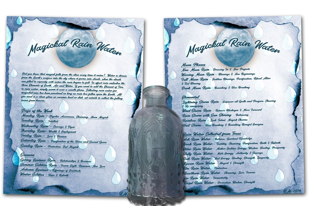 RAIN WATER MAGIC Thunder and Lightning Water Potion Recipe - Etsy