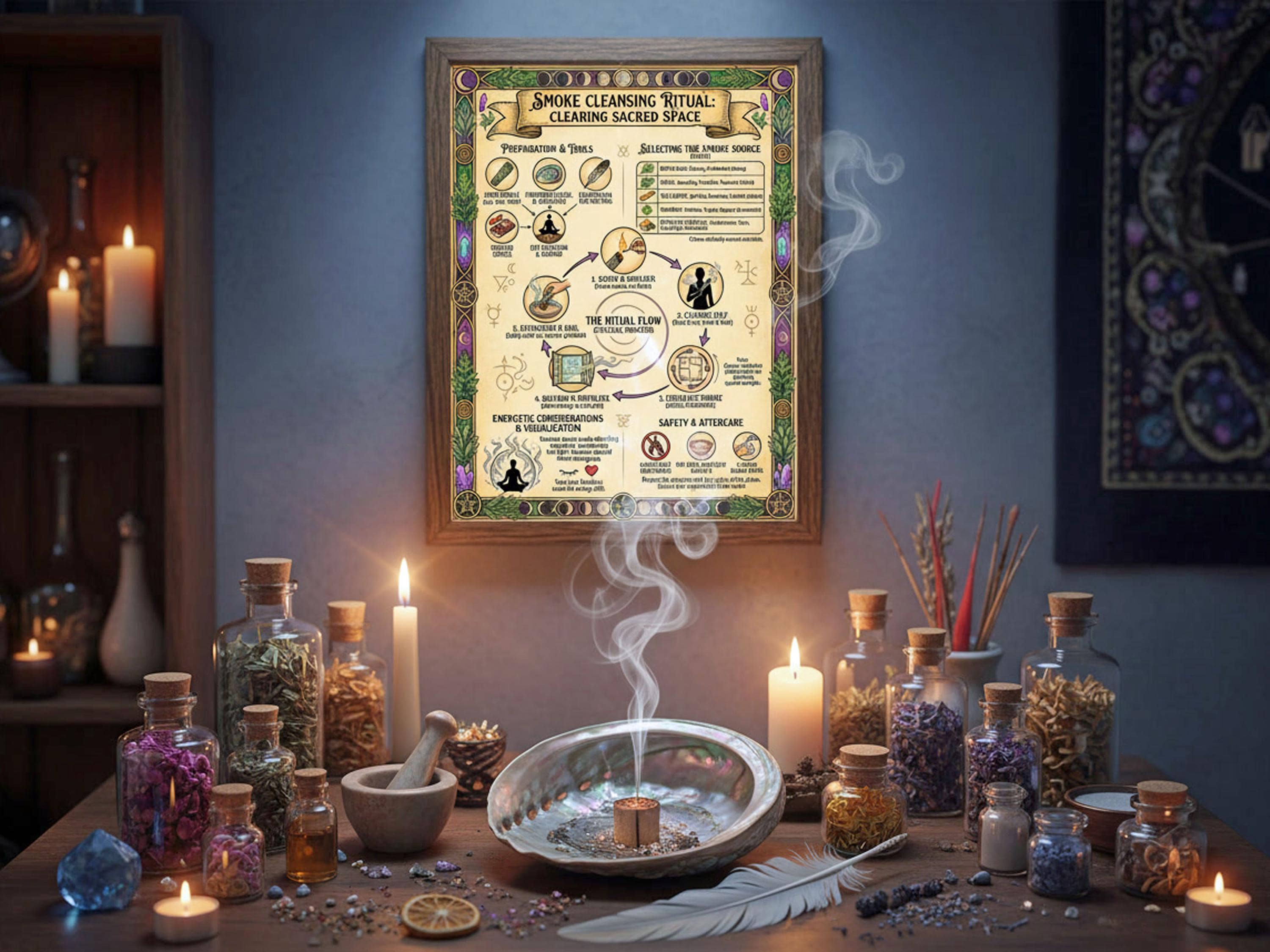 Smoke Cleansing Infographic: How to Smudge, Step-by-step Guide ...
