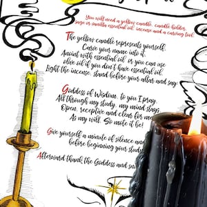 STUDY SPELL Charmed Style, Learning Spell for Good Marks, Memory Spell ...