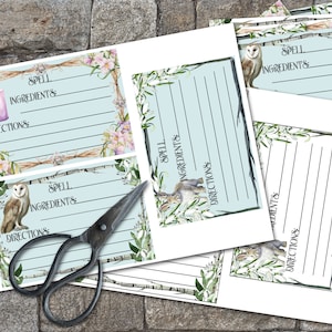 IMBOLC RECIPE CARDS, 3 Printable Cards, Record Your Witchy Recipes ...