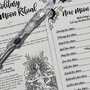 NEW MOON MAGICK 9 Pages, Wicca Witchcraft New Moon Correspondences ...