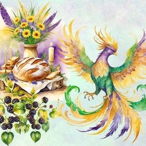 Lughnasadh Clipart Set: Pagan Ritual Graphics, Commercial Use, 47 ...