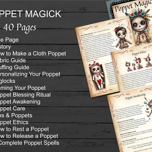 POPPET MAGICK, Genuine Witchcraft, 40 Printable Spellbook Pages, Voodoo ...