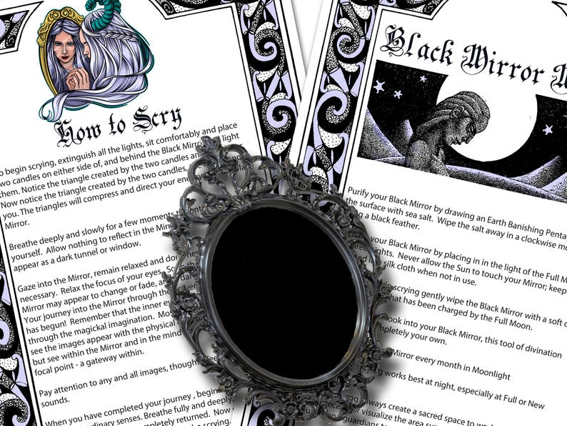 Black Mirror Magic: A Guide to Scrying and Spiritual Insight, Printable ...